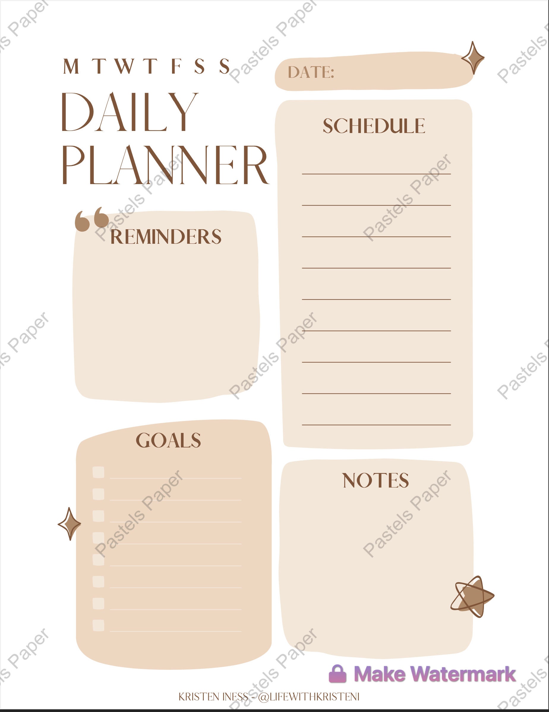 Printable Planner - Etsy