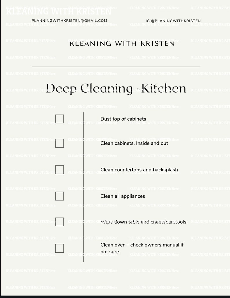 Cleaning Bundle - Deep, Daily, Weekly, and Monthly - Etsy UK