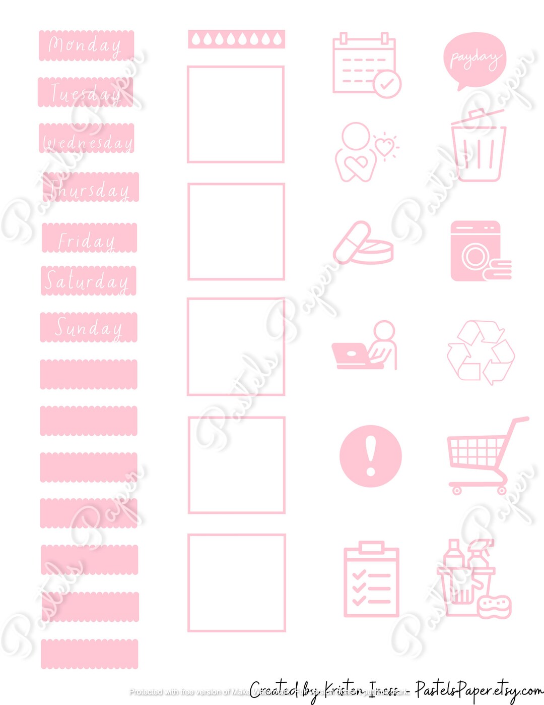 Printable Planner Stickers - Etsy