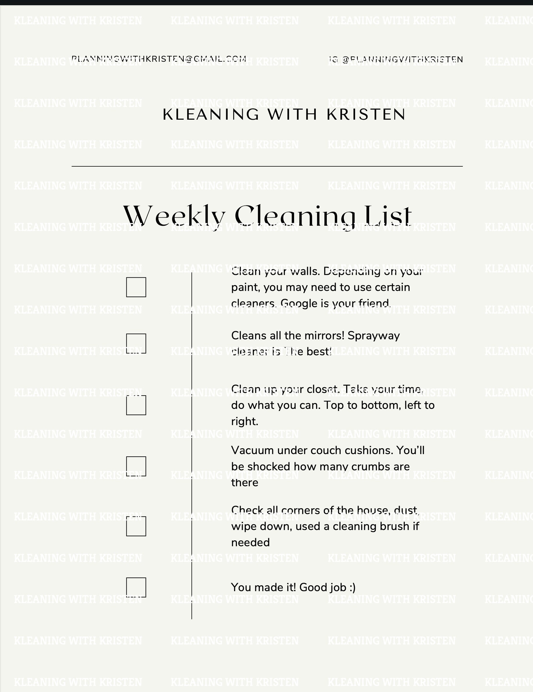 Cleaning Bundle - Deep, Daily, Weekly, and Monthly - Etsy UK