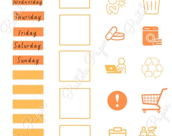 Printable Stickers Sheet, Printable Planner Kart Stickers. Doodle ...