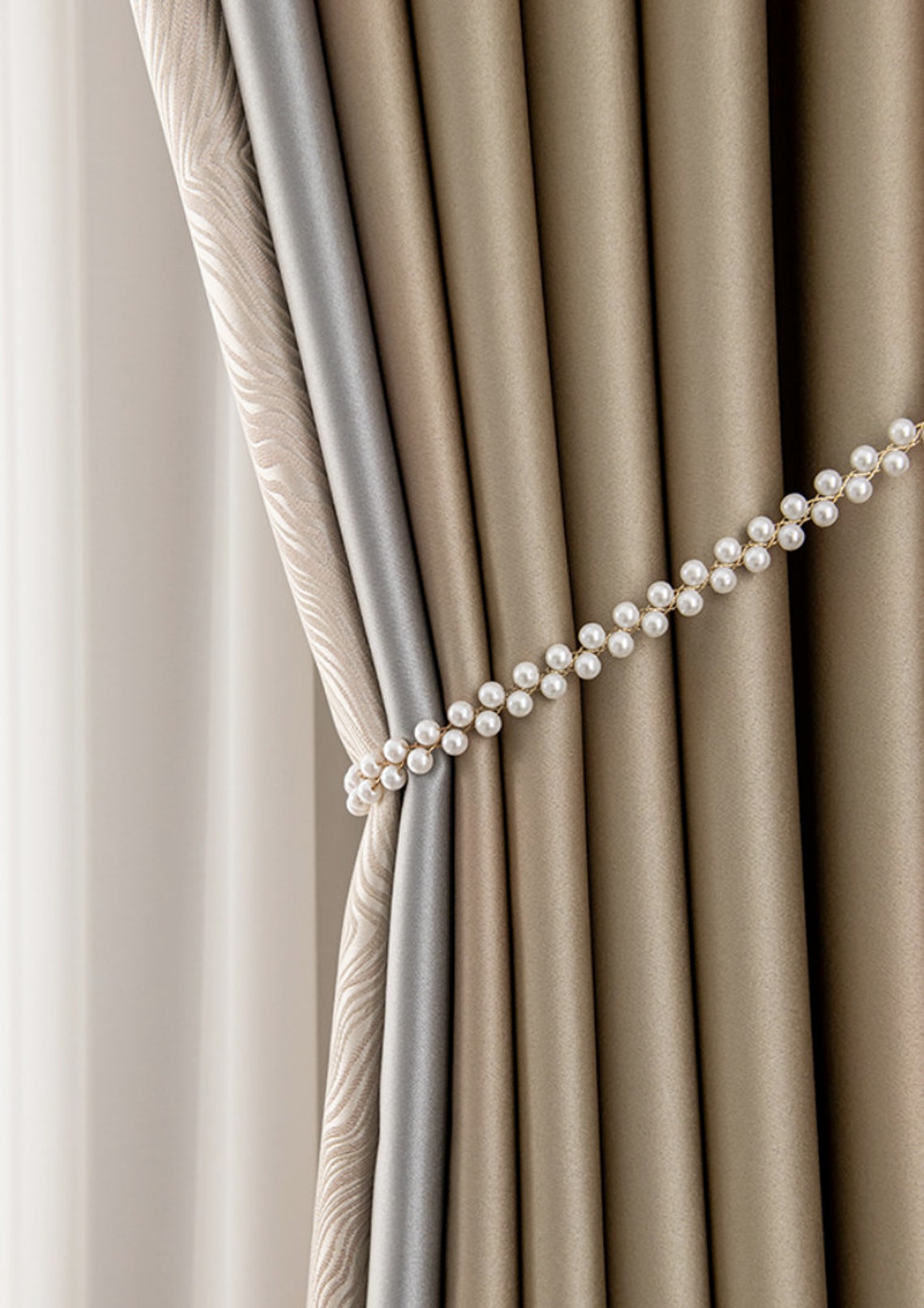Stunning 3 Tones Curtain Modern Contemporary Custom Drapery - Etsy