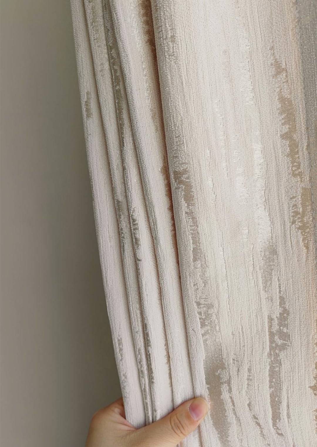 Custom Made Curtain Window Drapery Blackout Soft Cream White Chenille ...