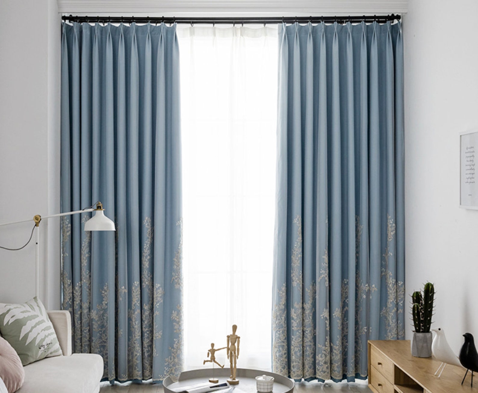 5 Colors Custom Made Two Layer Embroidery Lace Sheer Blackout - Etsy