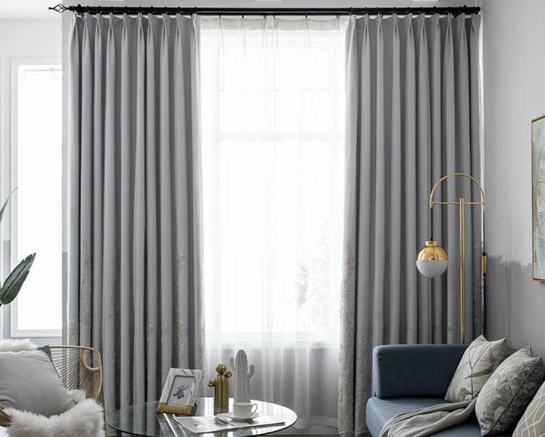 5 Colors Custom Made Two Layer Embroidery Lace Sheer Blackout - Etsy