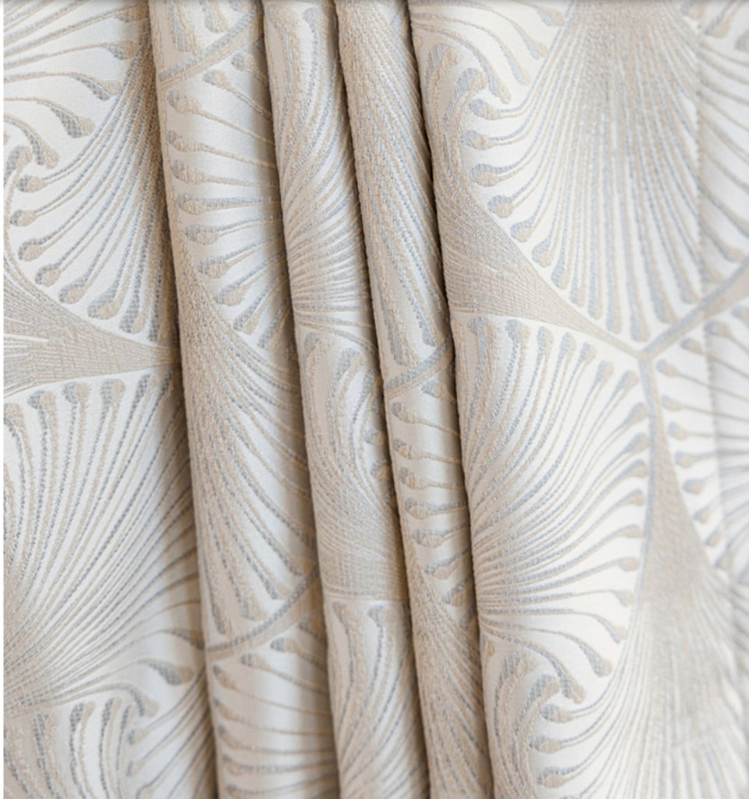 Custom Curtain Drapery Timeless Embroidery Leaf Pattern Classic ...