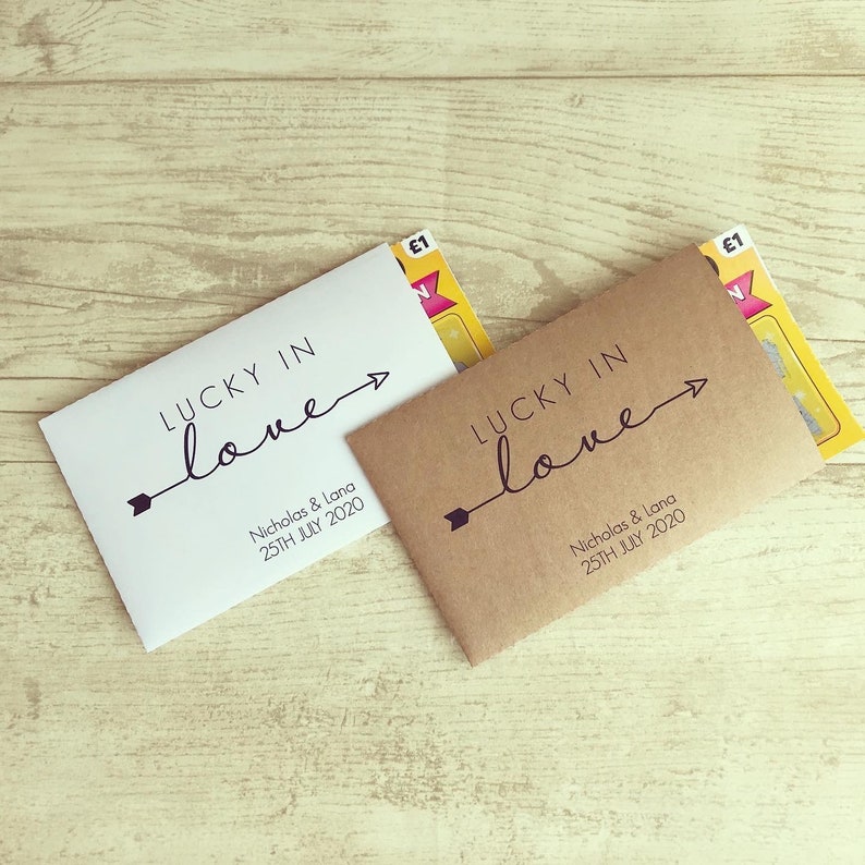 Scratch Card Holder Lottery Ticket Holder Lucky in Love - Etsy UK