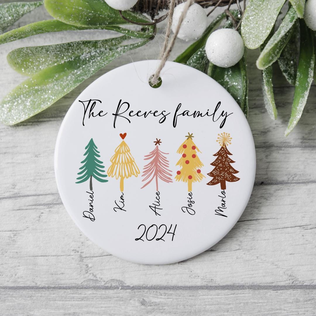 Family Christmas Bauble,custom Family Ornament,personalised Family ...