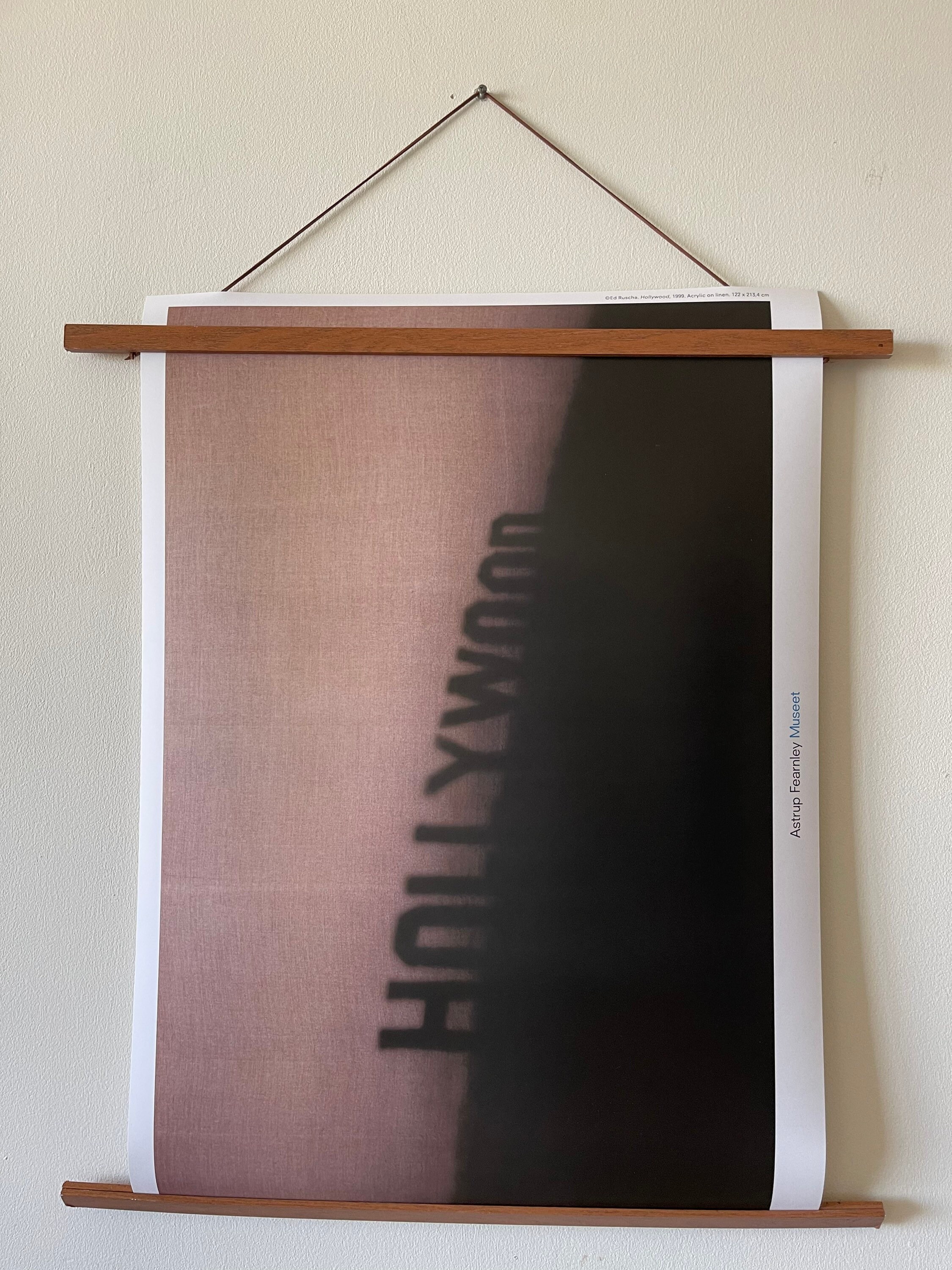 Ed Ruscha Original Exhibition Poster Featuring Hollywood Artwork From ...