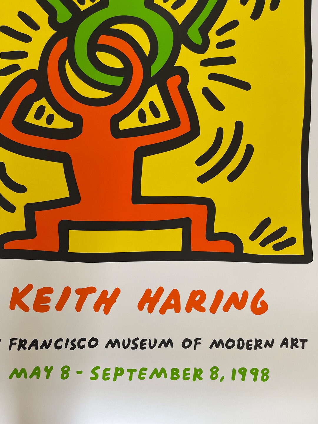 Keith Haring Original 1998 Vintage Exhibition Fine Art Poster ...