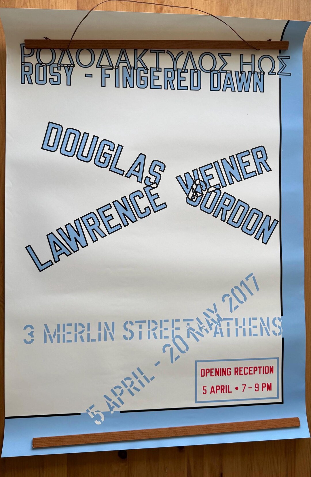 Original Lawrence Weiner and Douglas Gordon Exhibition Poster From ...