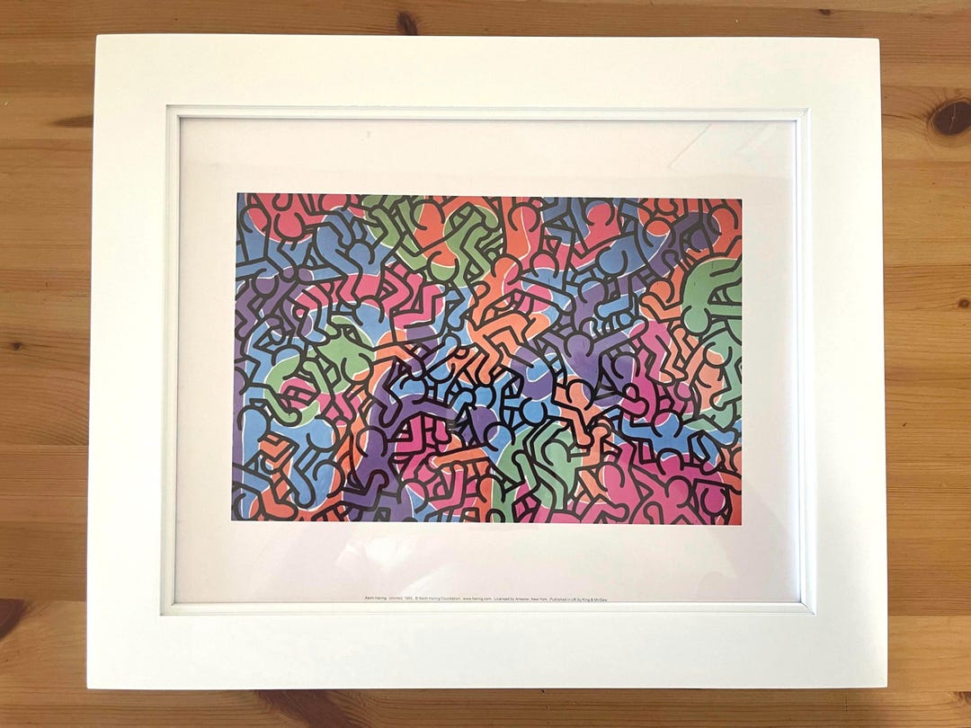 Framed Keith Haring Fatherhood Theme Estate Approved Museum Issued Fine ...