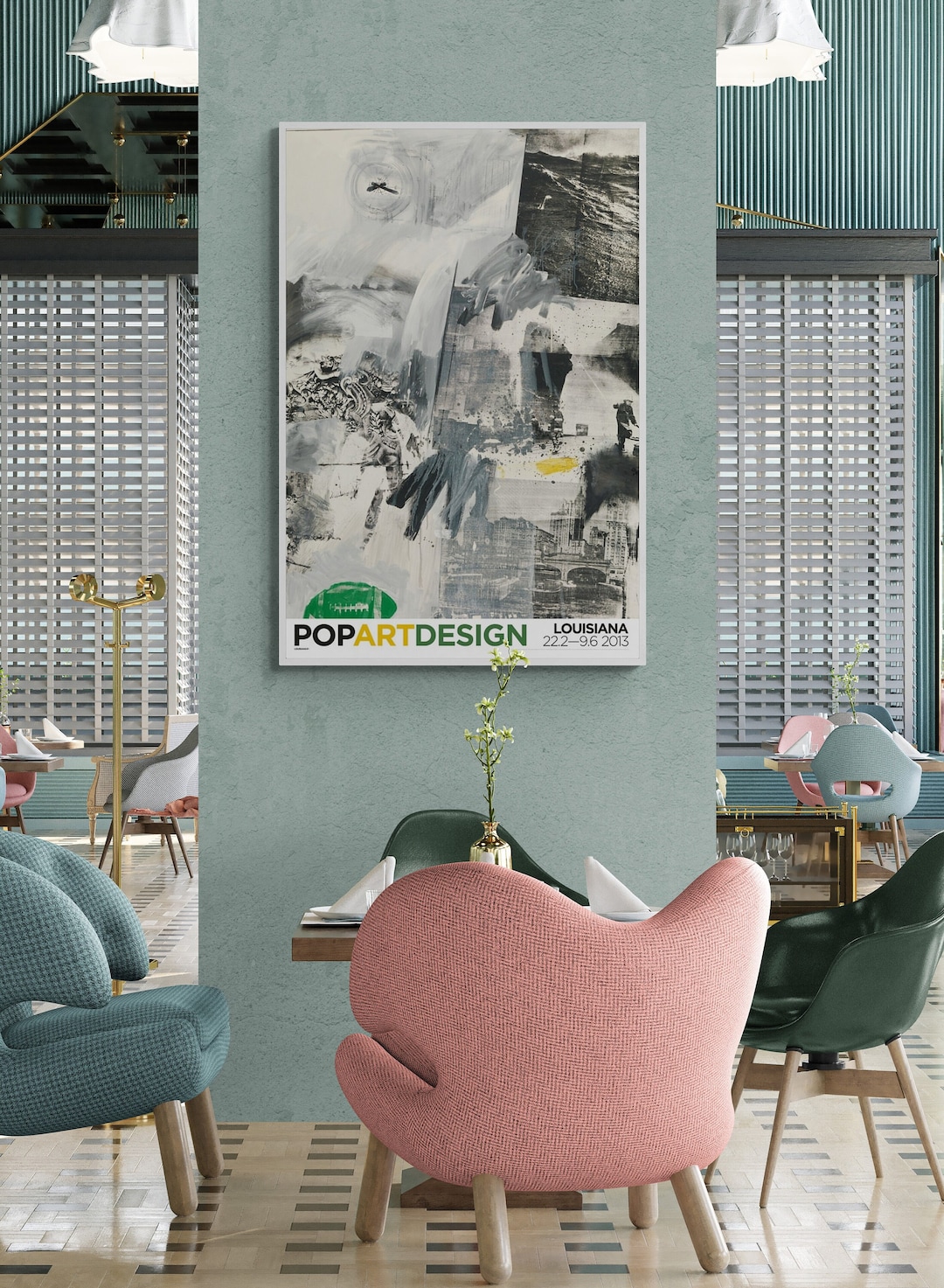 Very Large Original Exhibition Poster for Robert Rauschenberg Show in ...