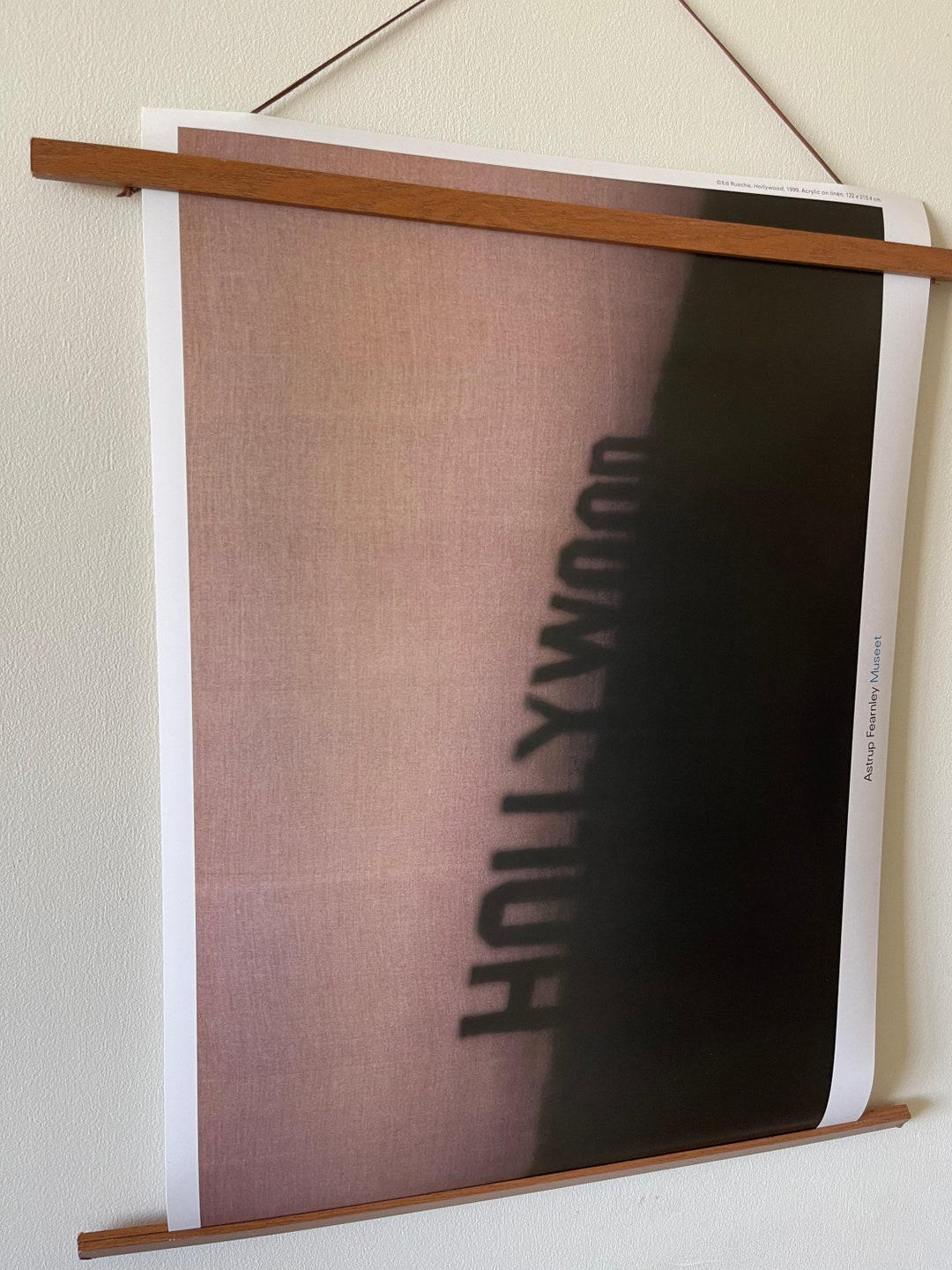 Ed Ruscha Original Exhibition Poster Featuring Hollywood Artwork From ...