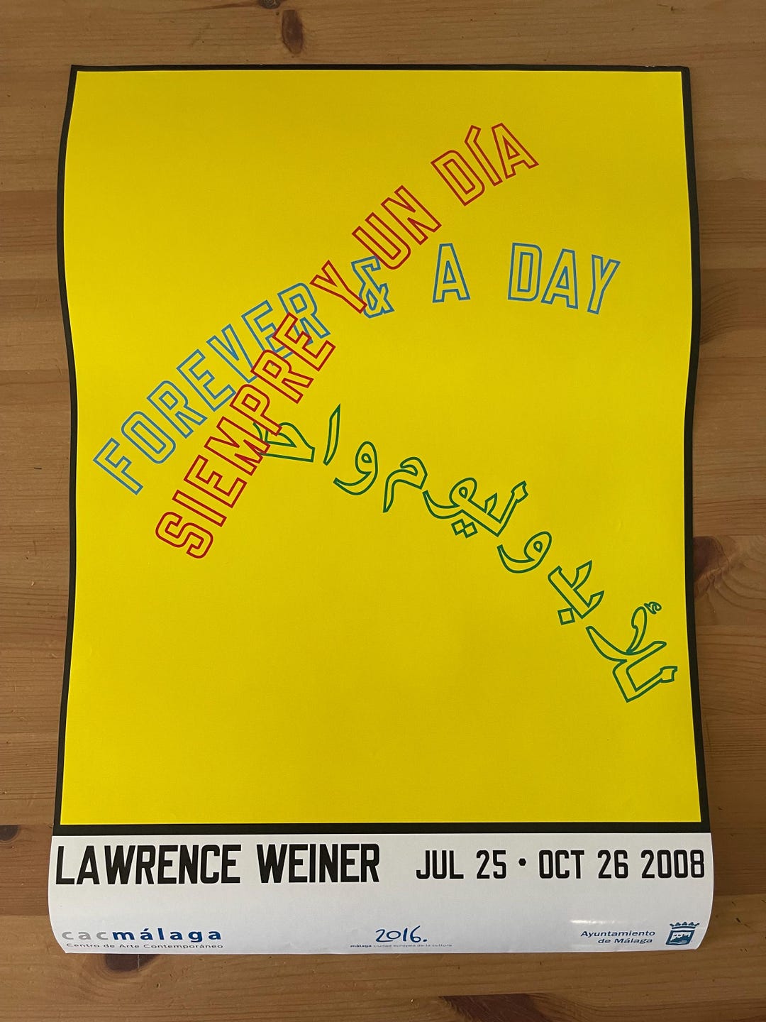 Vintage Exhibition Poster Original Lawrence Weiner 2008 Authentic ...
