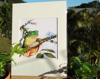 Green Tree Frog 1 Original Art Print - Etsy