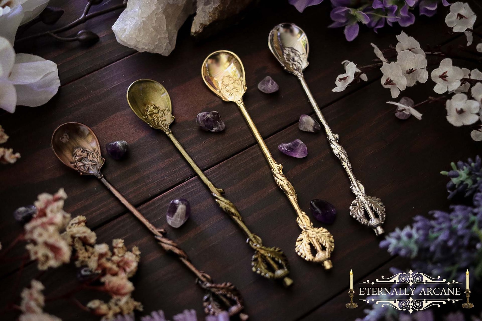 Altar Spoons Garden Victorian Incense Spoons Tiny Tea - Etsy