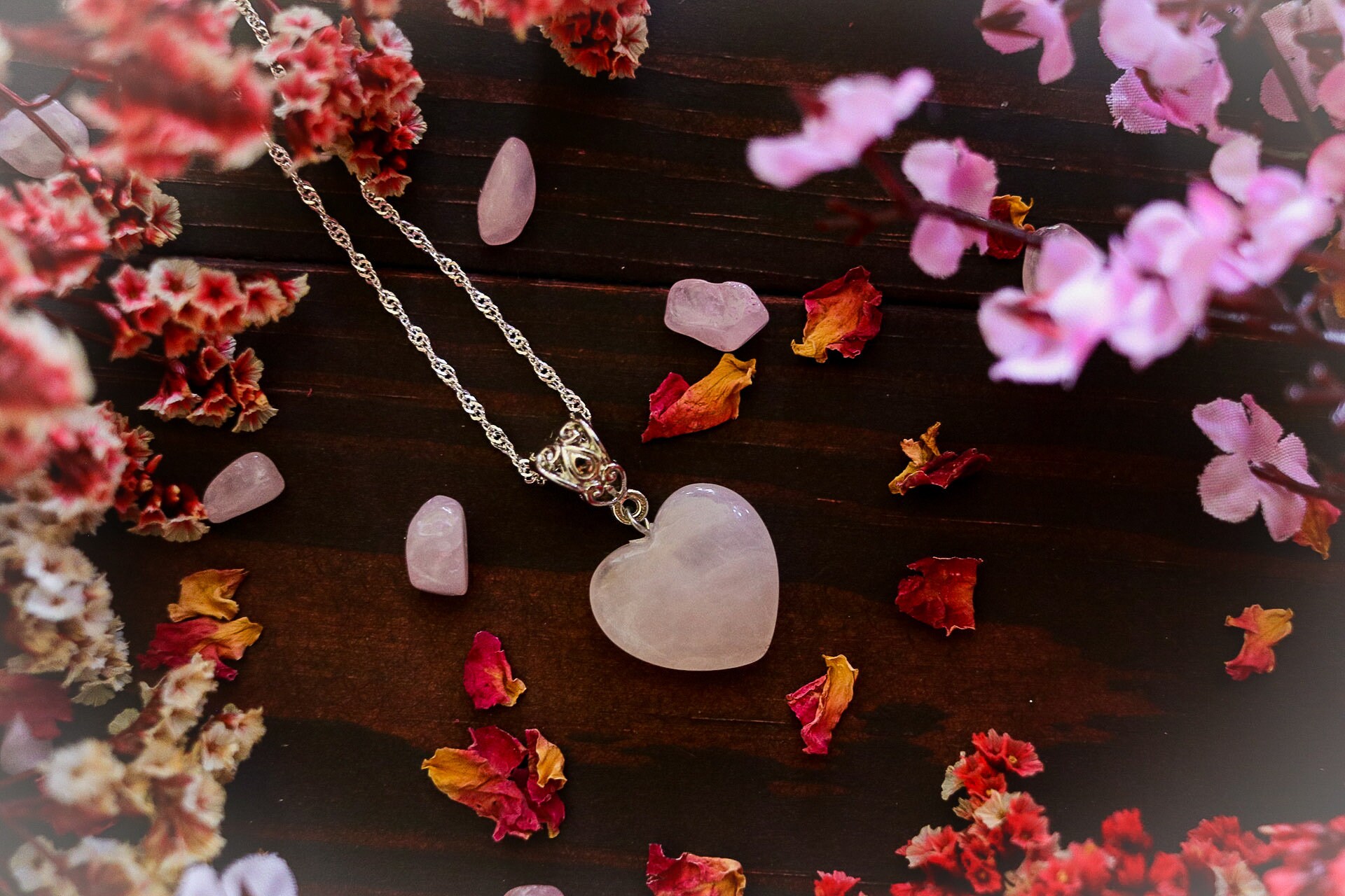 Aphrodite's Heart™ Rose Quartz Heart Necklace Beauty and | Etsy