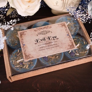 Evil Eye Protection Crystal Ritual Spell Candle Tealights Protection ...