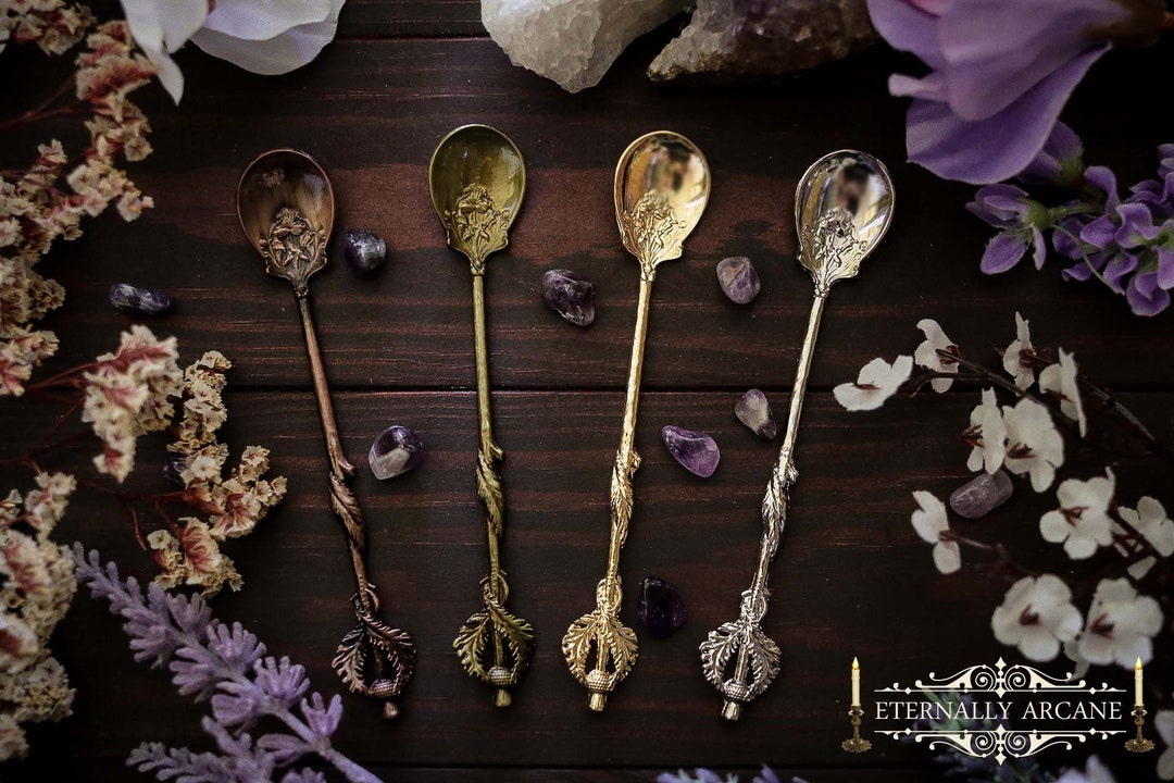 Altar Spoons Garden ~ Victorian ~ Incense Spoons | Tiny Tea Spoons ...