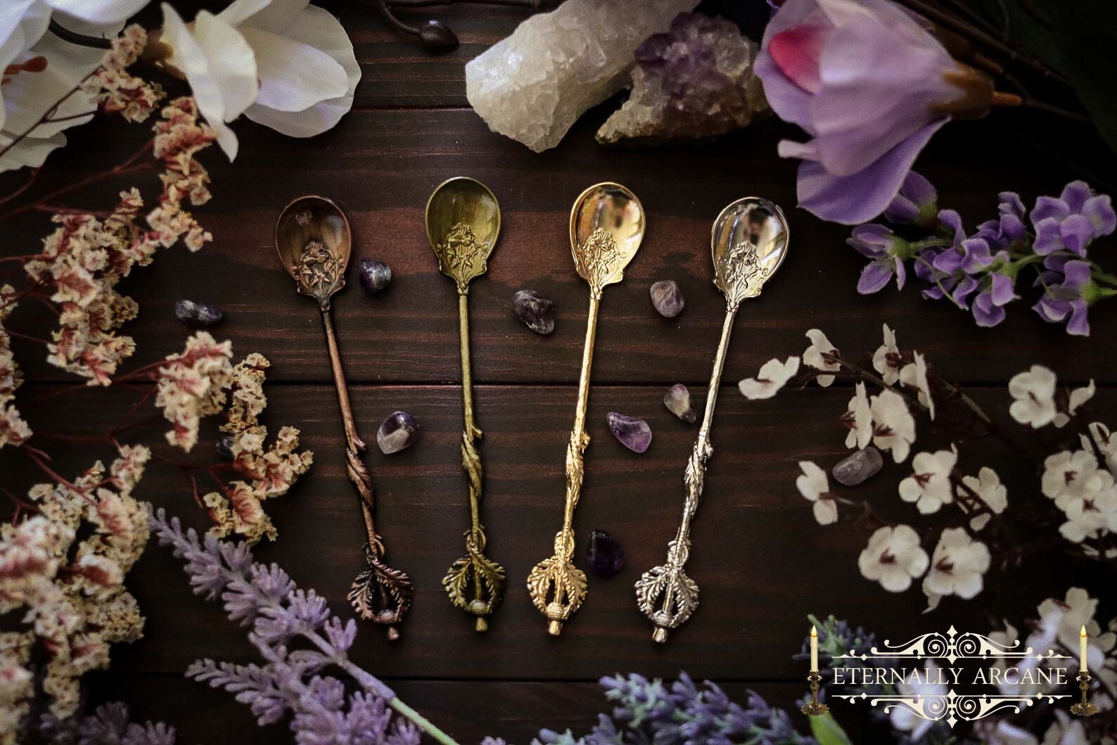 Altar Spoons Garden Victorian Incense Spoons Tiny Tea - Etsy