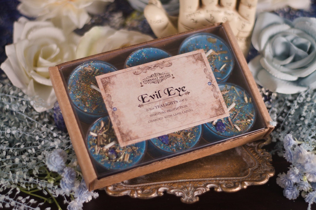 Evil Eye Protection Crystal Ritual Spell Candle Tealights Protection ...