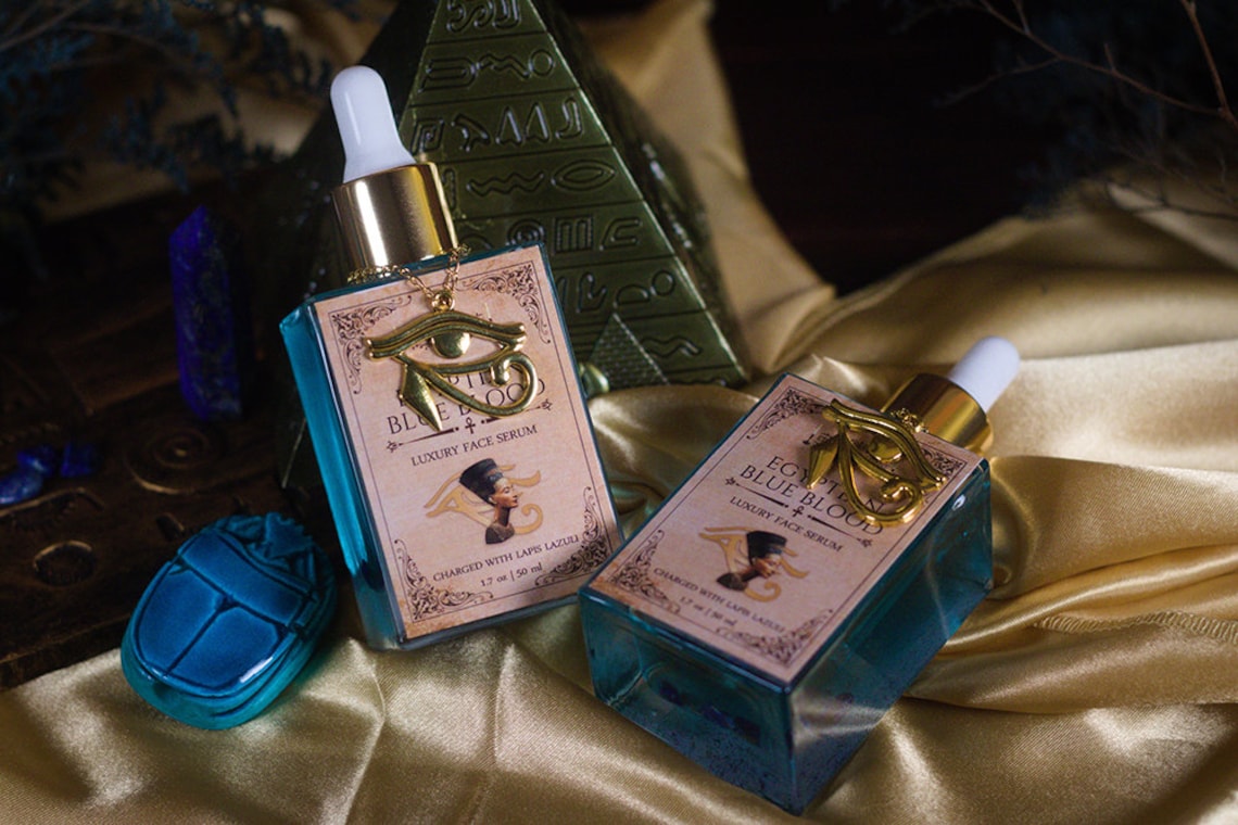 Egyptian Blue Blood™ Face Serum With Lapis Lazuli Egyptian - Etsy