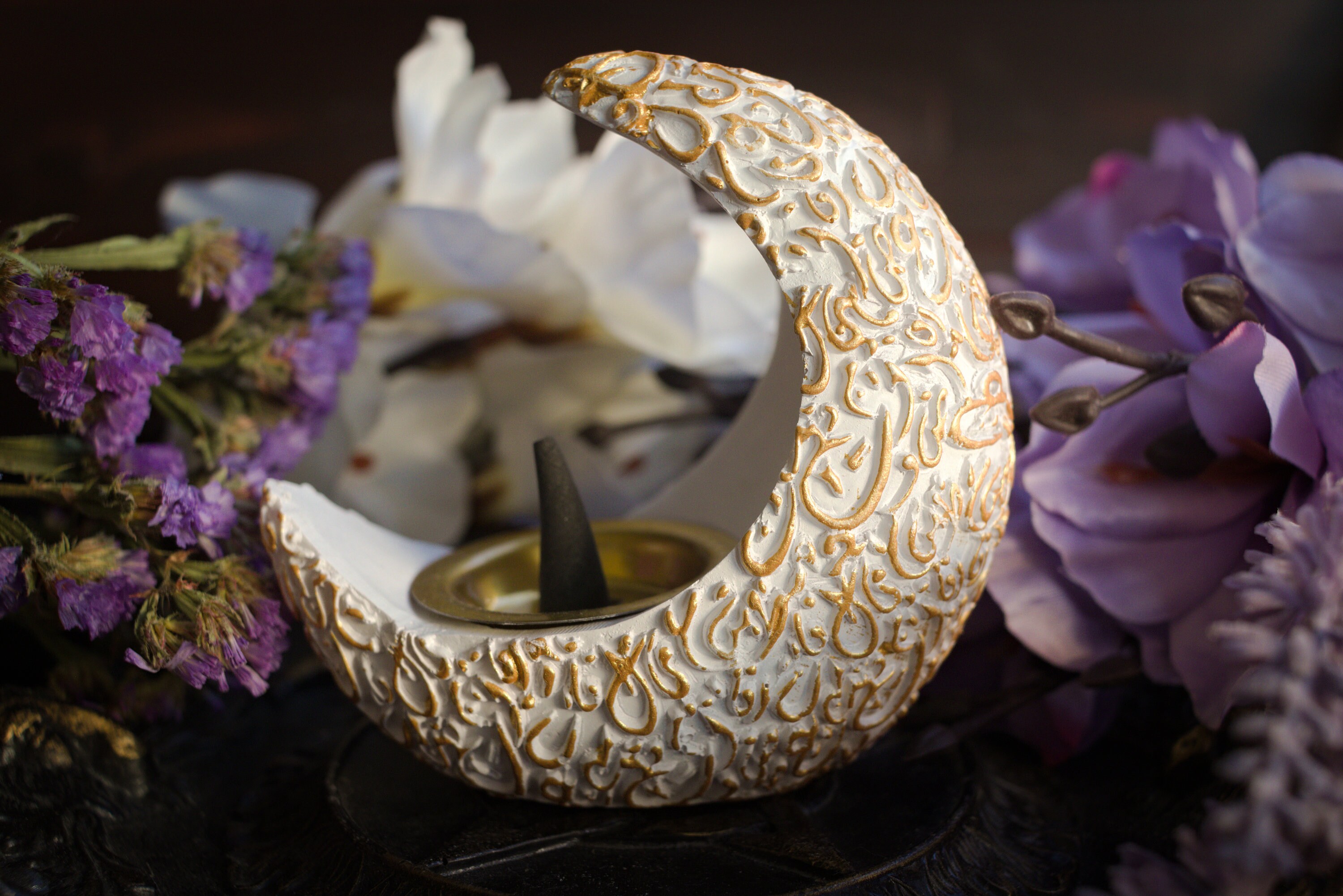 Crescent Moon Incense Burner Incense Holder Wicca Incense | Etsy