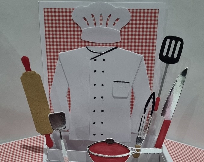 Chef Pop up Box Card*happy Birthday Card*mothers Day Pop Up*daughter ...