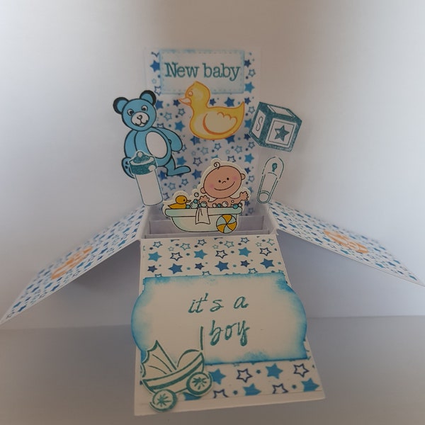 New Baby Pop up Card - Etsy UK