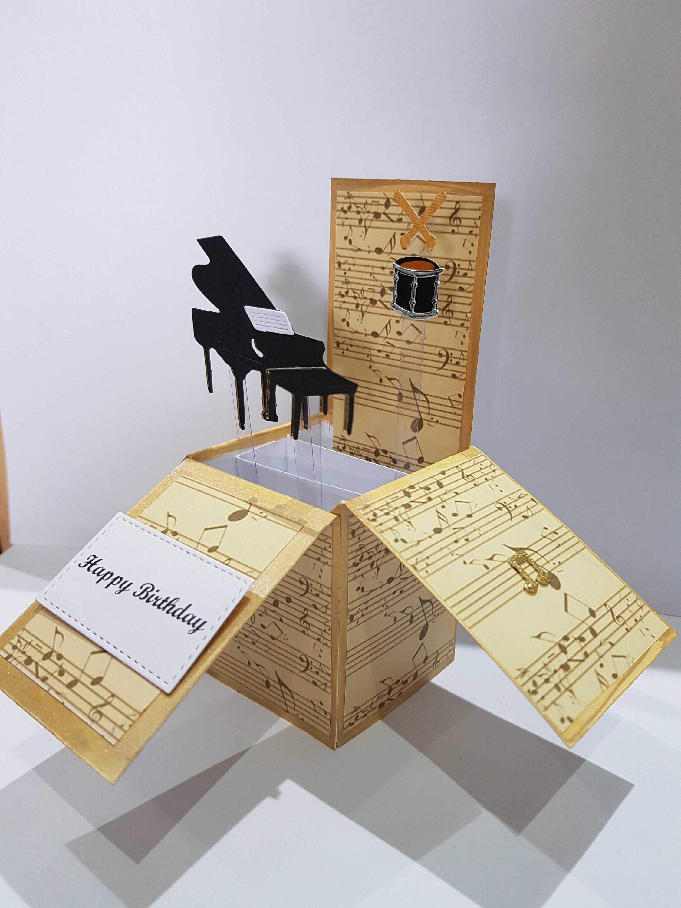 Musical Pop up Box Card*happy Birthday Pop up Card*father's Day Pop up ...