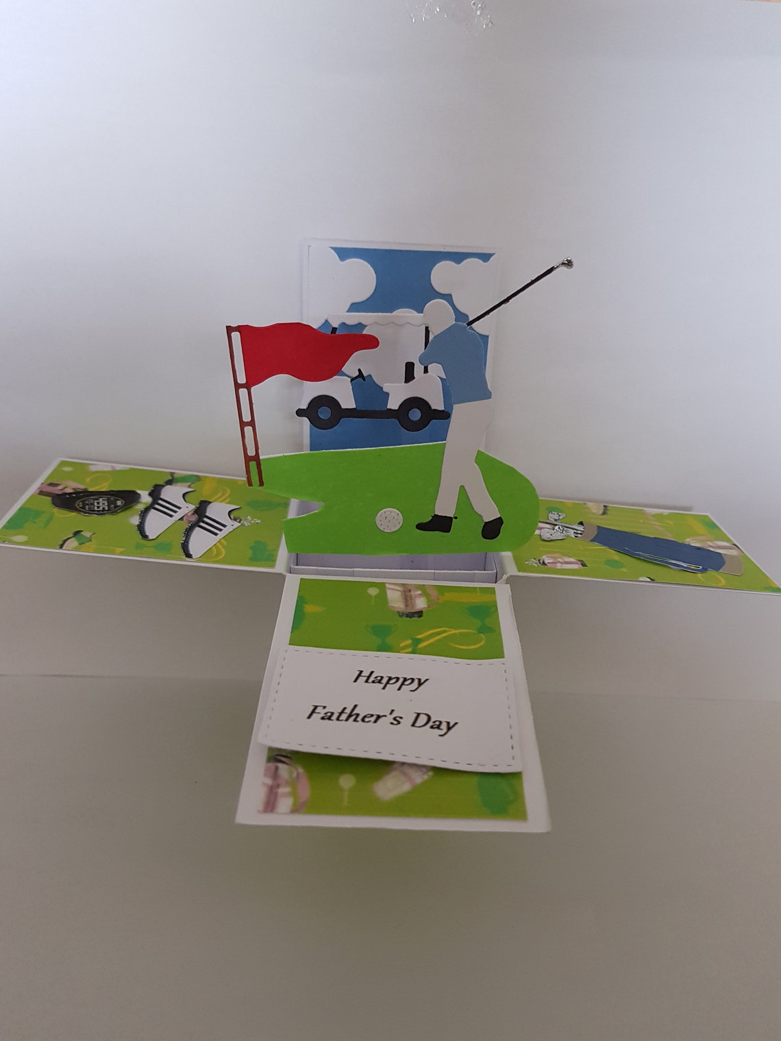 Golf Pop up Box Card*happy Birthday Pop Up*fathers Day Pop Up*husband ...