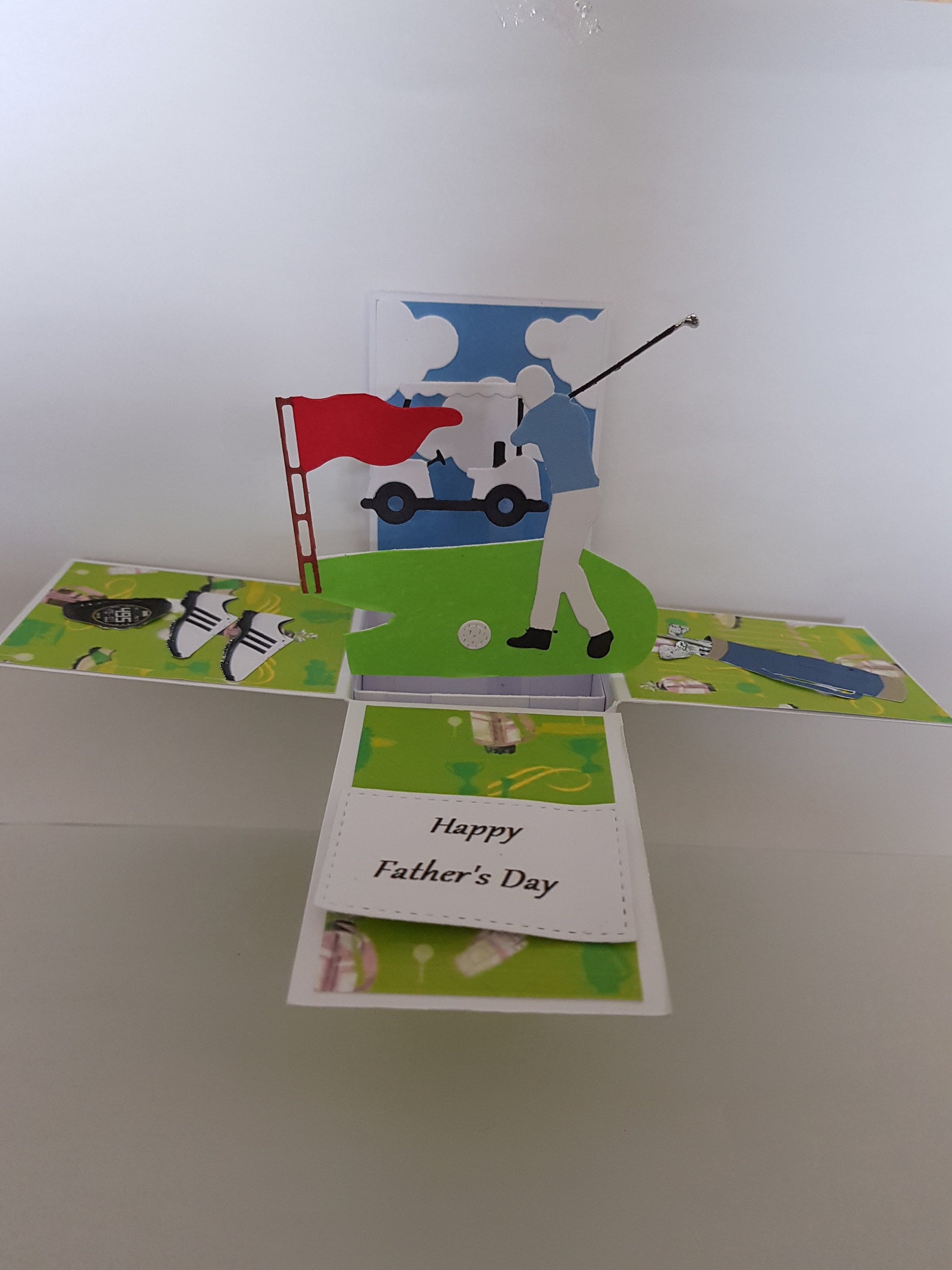 Golf Pop up Box Card*happy Birthday Pop Up*fathers Day Pop Up*husband ...