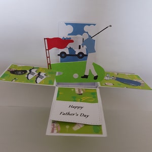 Golf Pop up Box Card*happy Birthday Pop Up*fathers Day Pop Up*husband ...