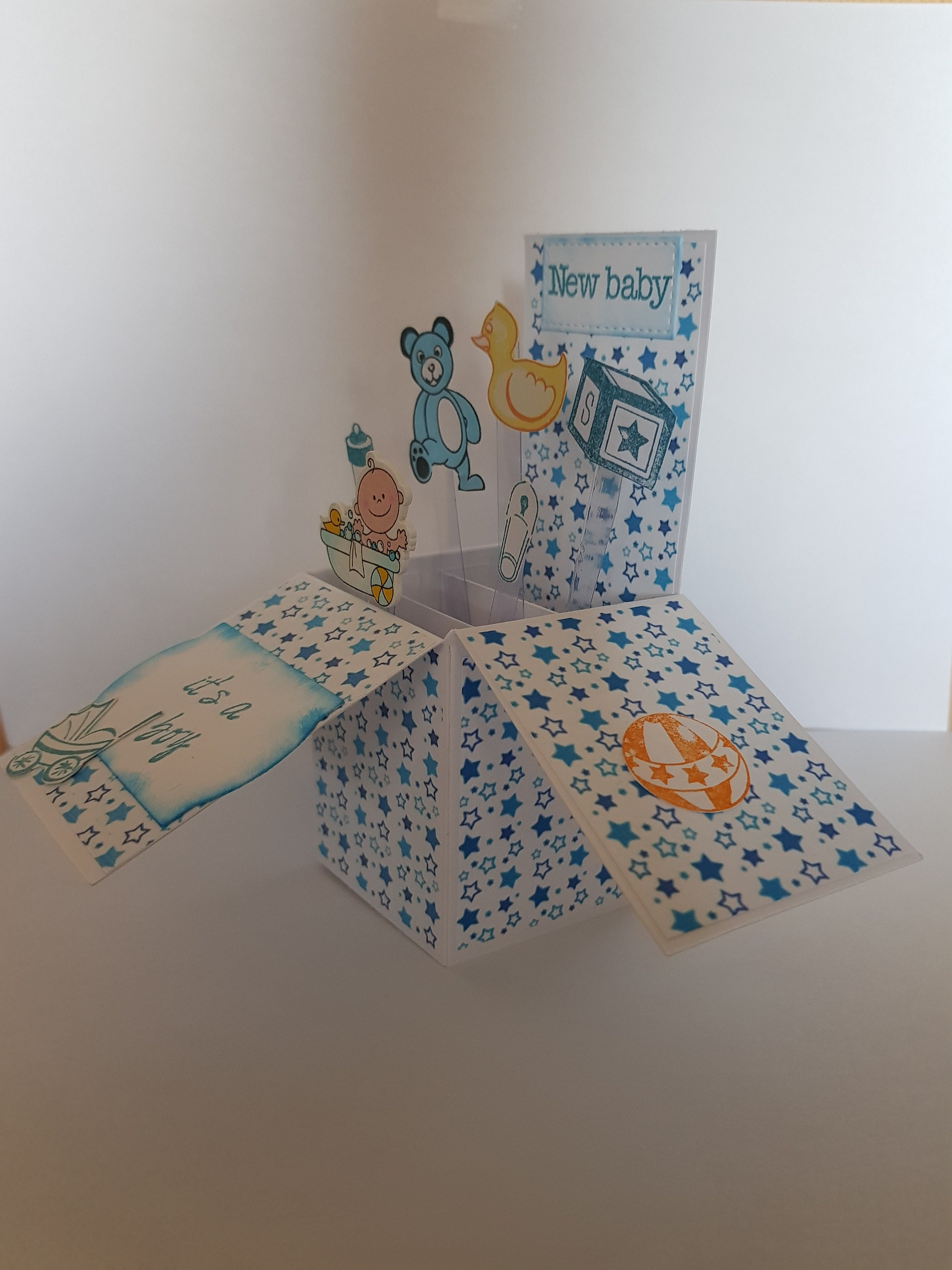 Newborn Baby Boy Pop up Card*new Baby Pop up Card*it's a Boy Pop up ...