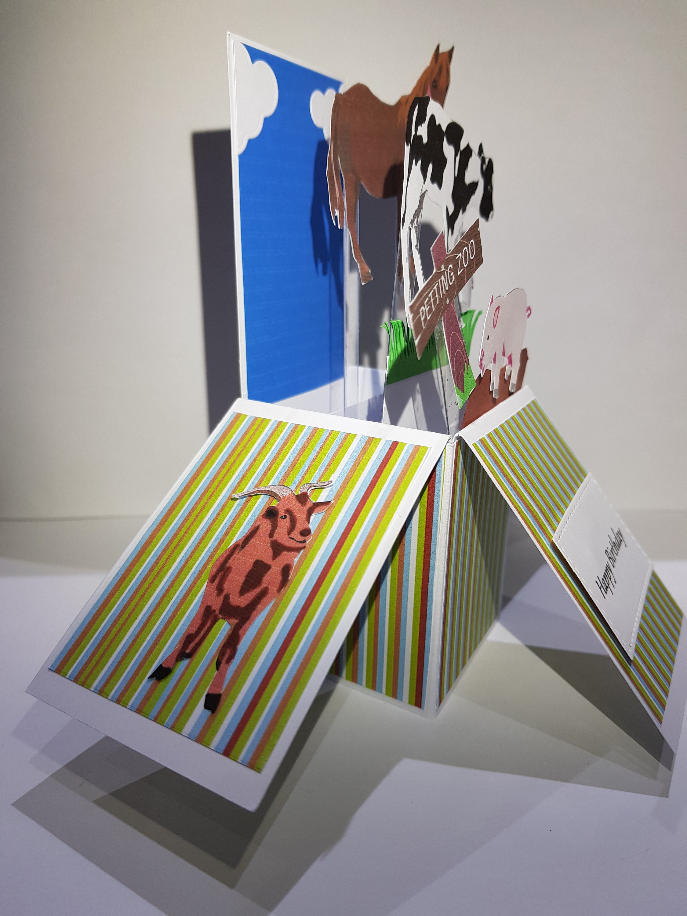 Old Macdonald Farm Animal Pop up Box Card*farm Pop up Card*3d Box Card ...