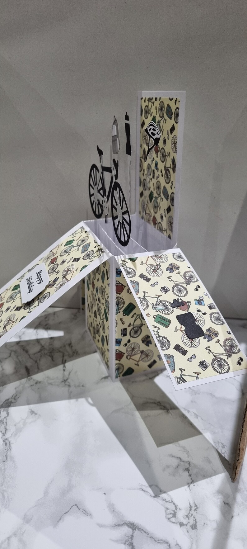 Bicycle Pop up Box Card*happy Birthday Pop up Card*father's Day Pop up ...