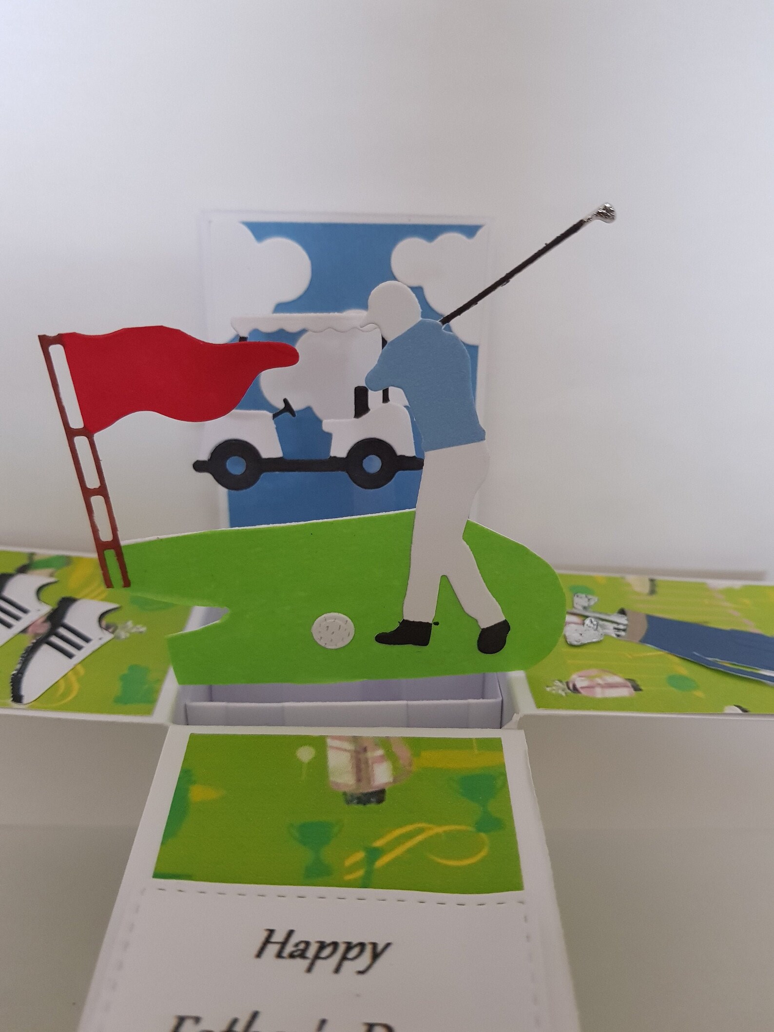 Golf Pop up Box Card*happy Birthday Pop Up*fathers Day Pop Up*husband ...