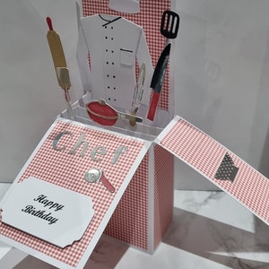 Chef Pop up Box Card*happy Birthday Card*mothers Day Pop Up*daughter ...