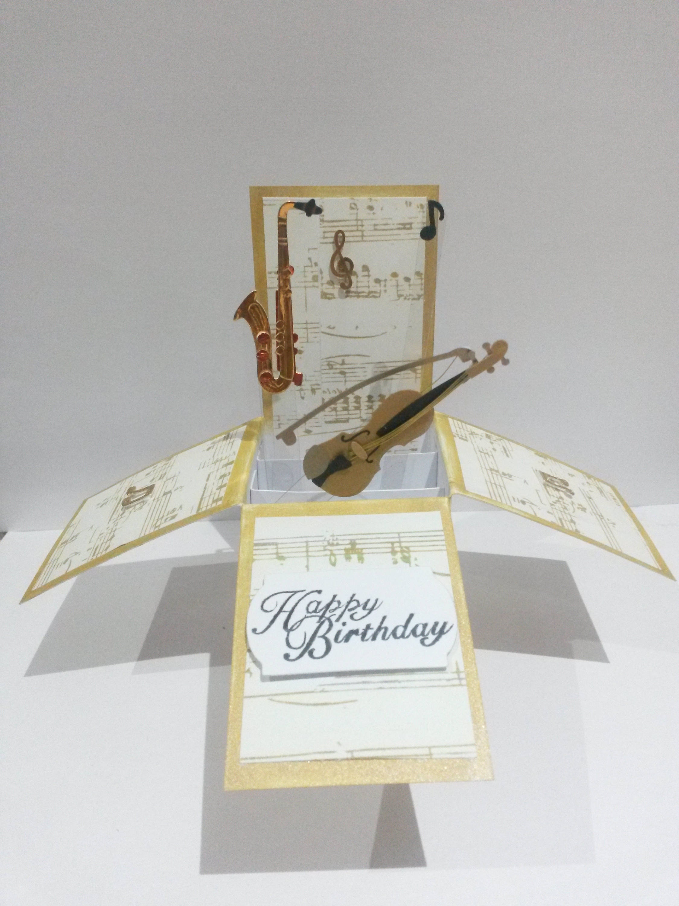 Violin Pop up Box Box Card*happy Birthday Pop up Box*3d Pop up Box ...