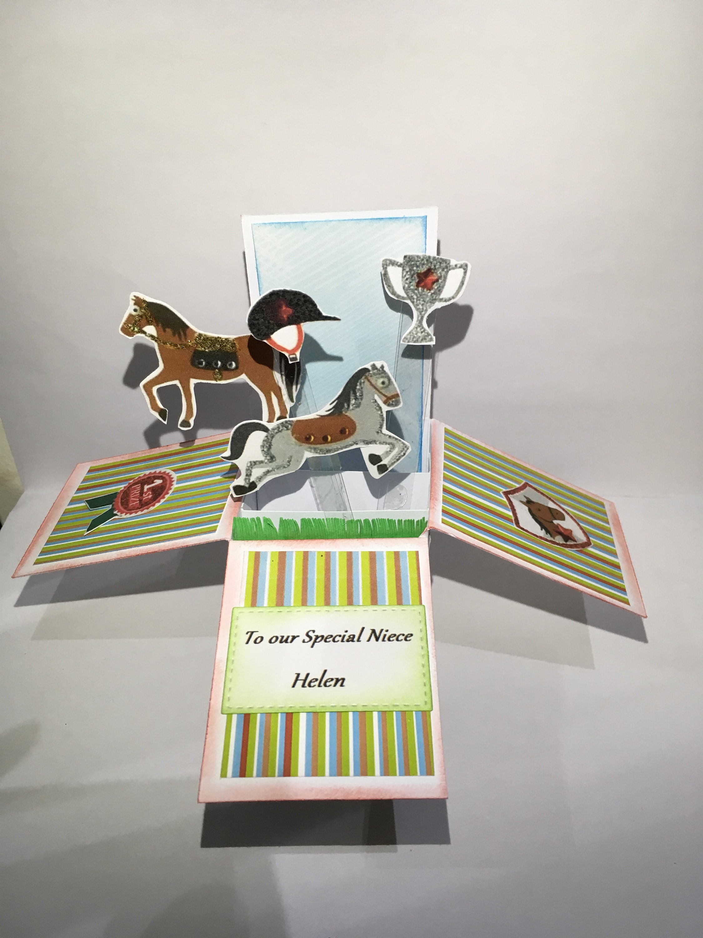 Horse Riding Pop up Box Card - Etsy
