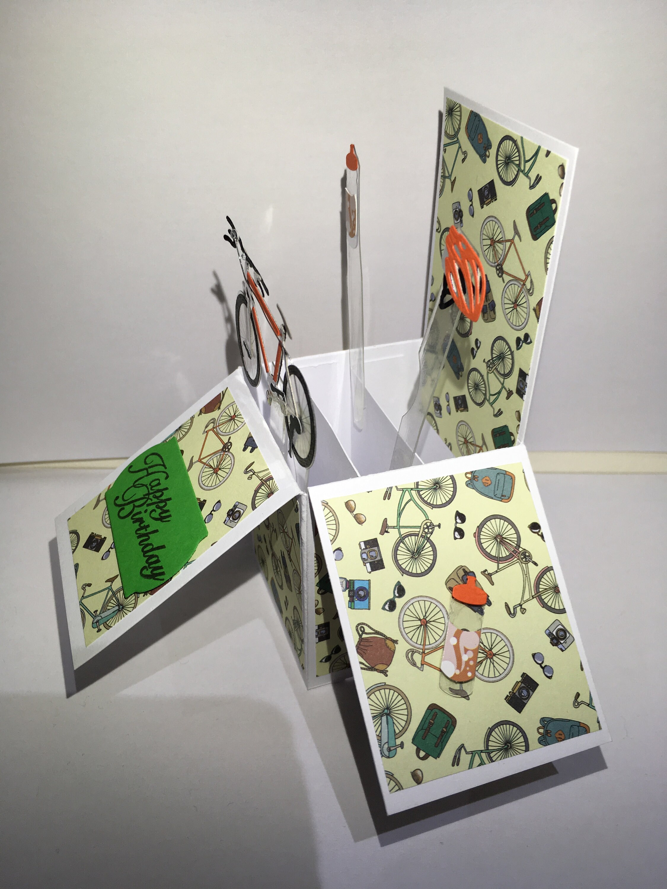 Bicycle Pop up Box Cardhappy Birthday Pop up - Etsy UK