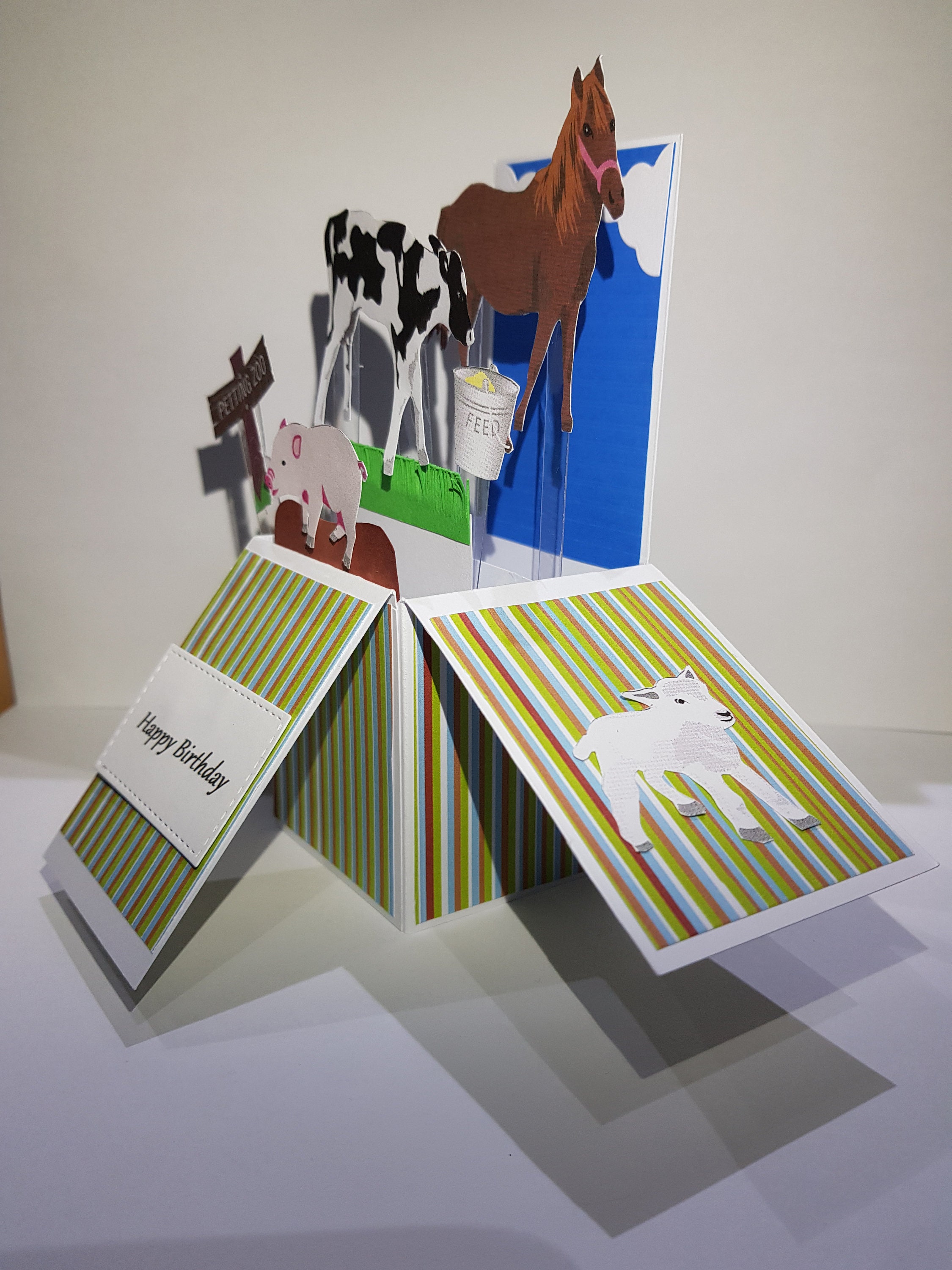 Old Macdonald Farm Animal Pop up Box Card*farm Pop up Card*3d Box Card ...