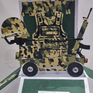 Army Pop up Box Card*happy Birthday Pop up Box*father's Day Pop Up ...