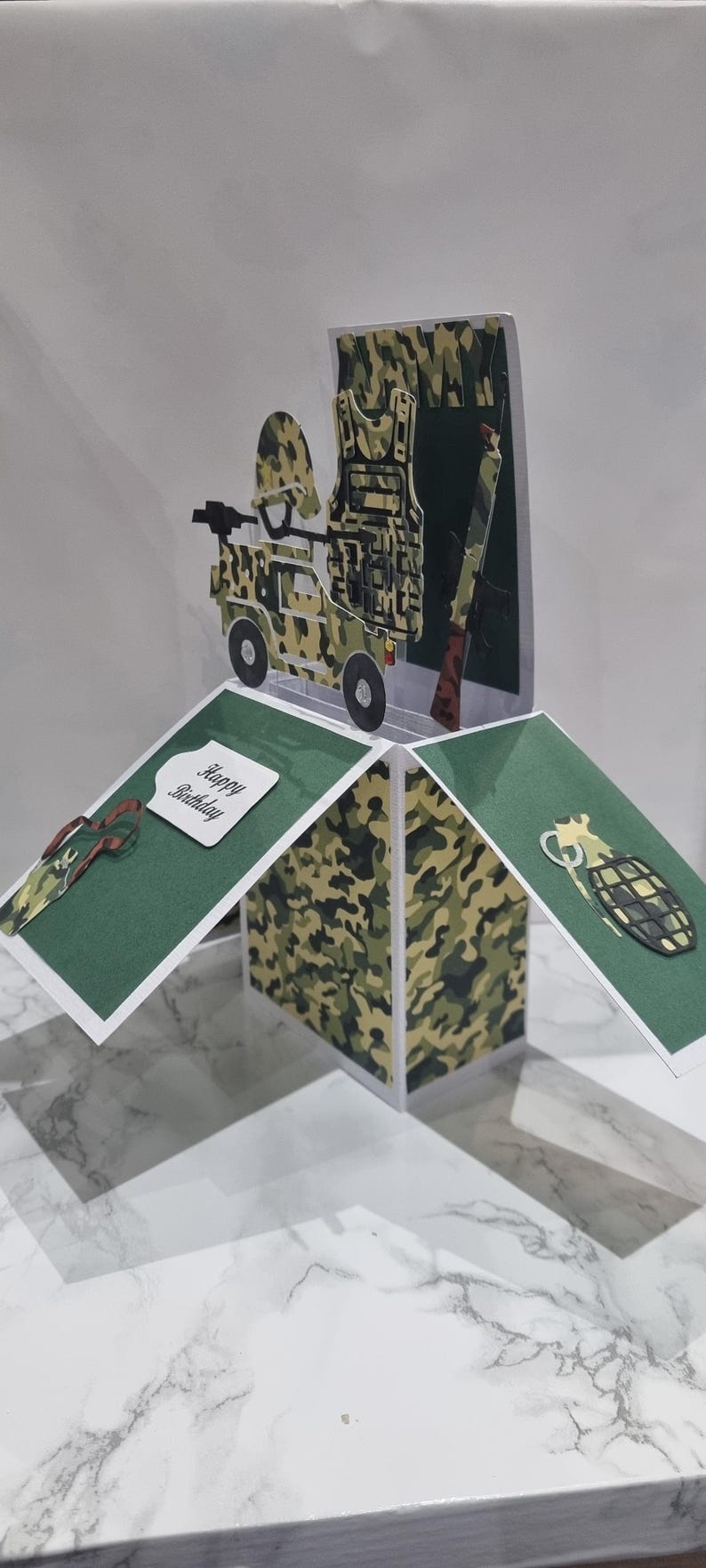 Army Pop up Box Card*happy Birthday Pop up Box*father's Day Pop Up ...