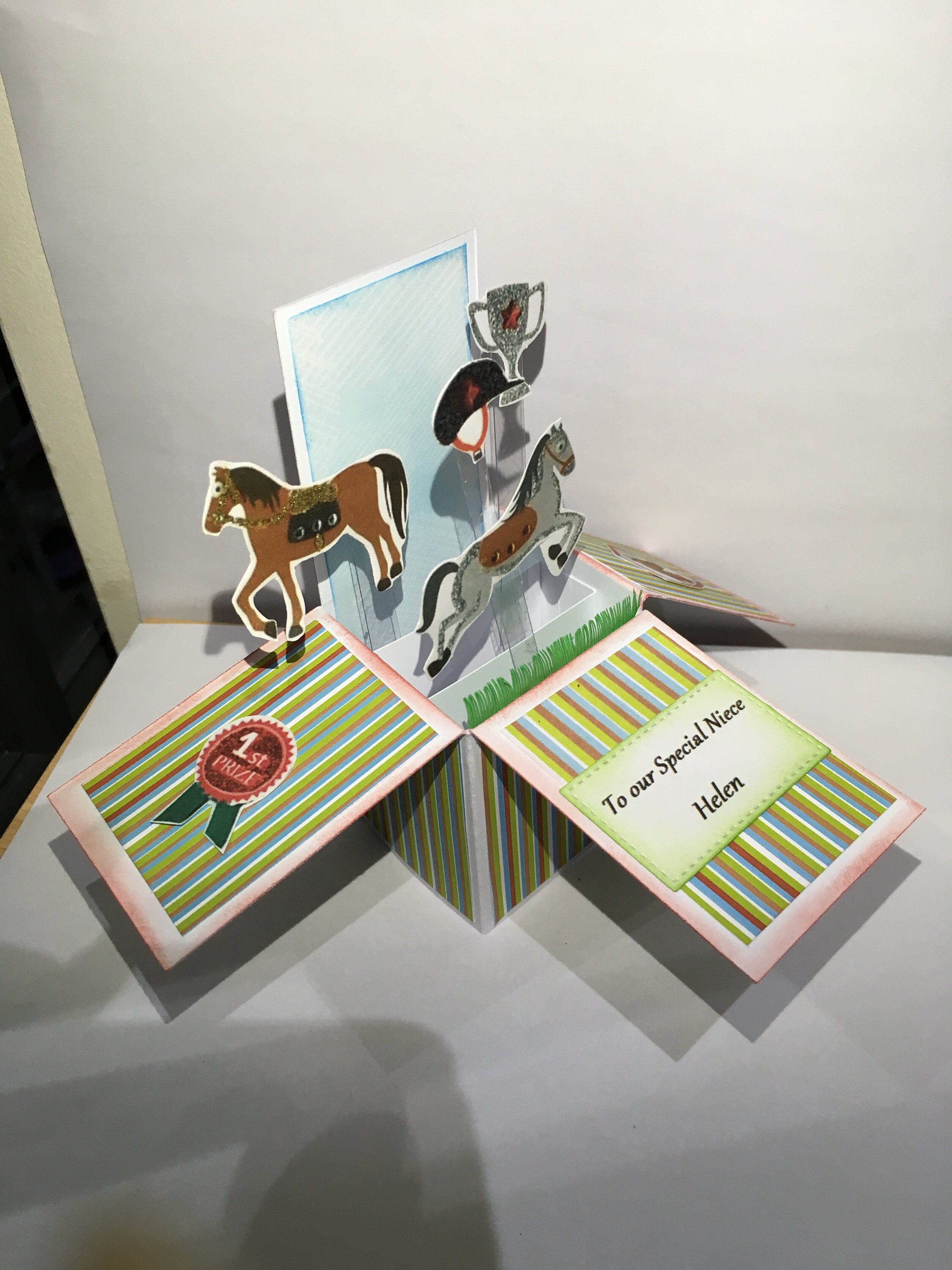 Horse Riding Pop up Box Card - Etsy