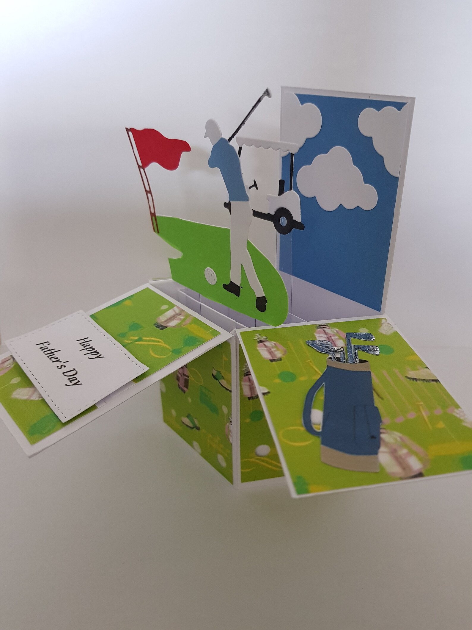 Golf Pop up Box Cardhappy Birthday Pop Upfathers Day Pop Uphusband Pop ...