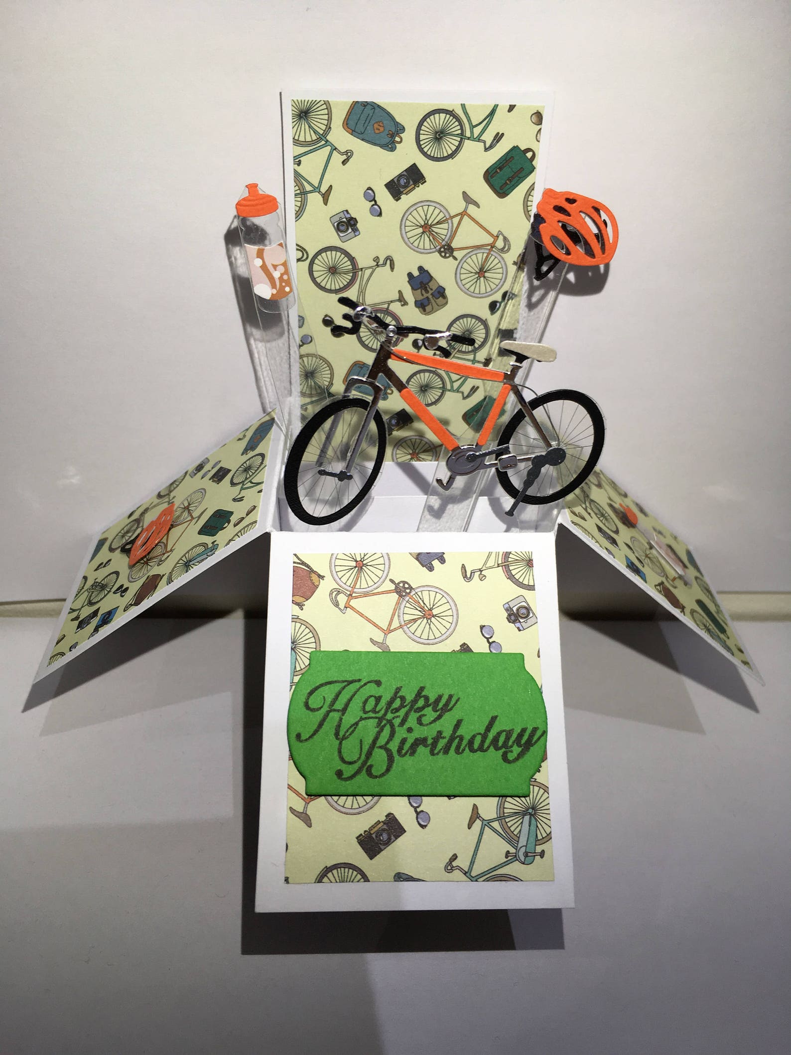 Bicycle Pop up Box Cardhappy Birthday Pop up - Etsy UK