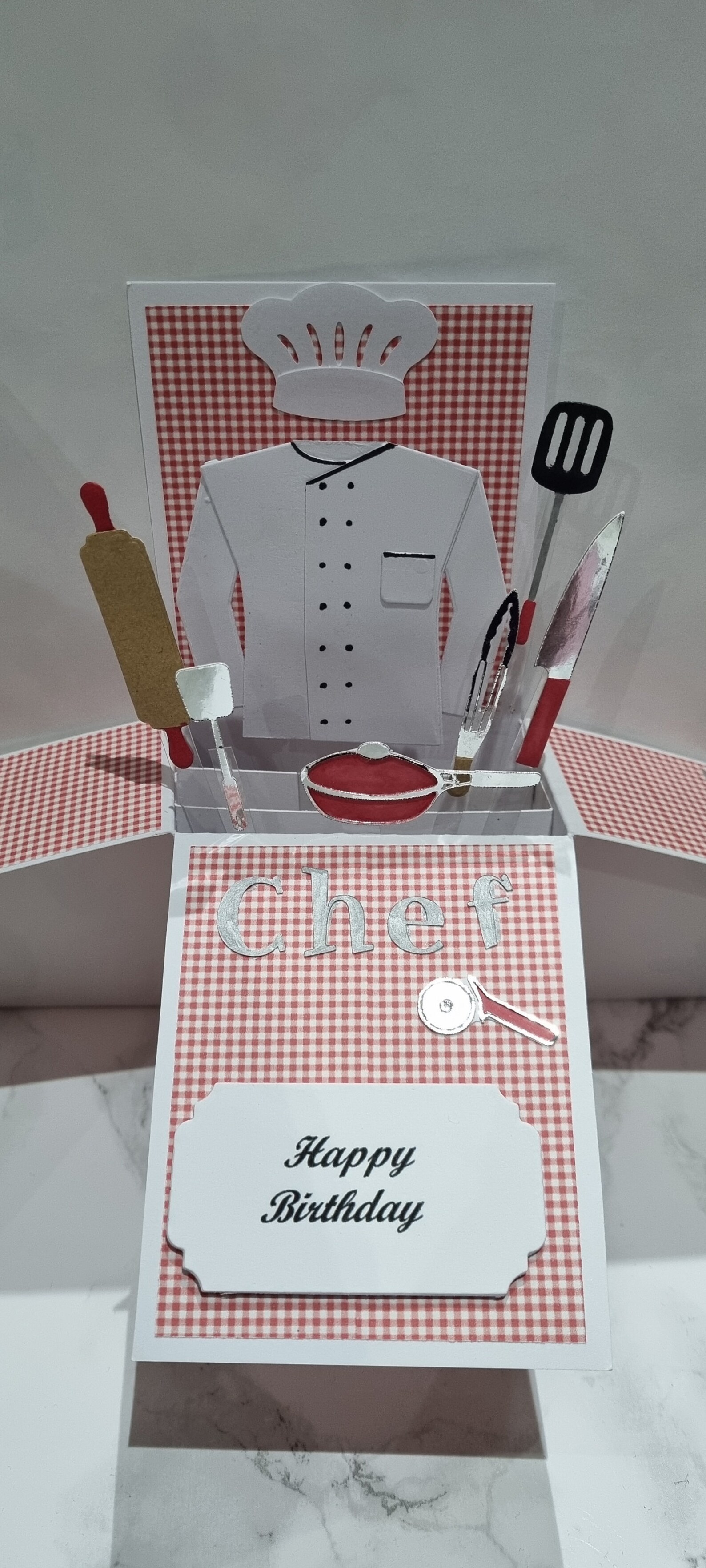 Chef Pop up Box Card*happy Birthday Card*mothers Day Pop Up*daughter ...