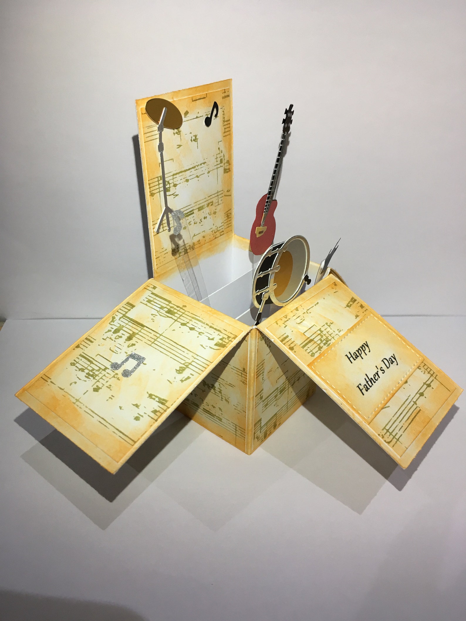 Musical Pop up Box Cardfathers Day Pop Uphappy Birthday Pop | Etsy